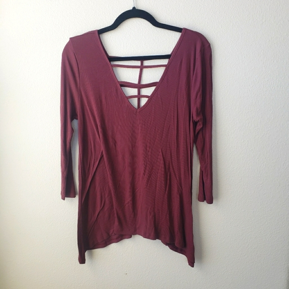 Mudd | Tops | Mudd Purple Long Sleeve V Neck Large | Poshmark